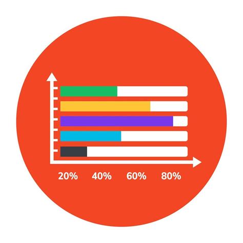 Data Analytics Flat Rounded Icon Of Horizontal Bar Chart 6742434 Vector Art At Vecteezy