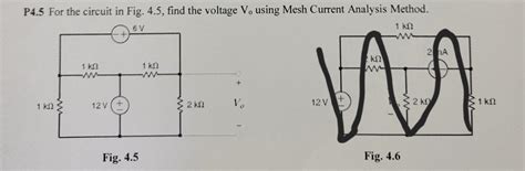 Solved P45 For The Circuit In Fig 45 Find The Voltage Vo