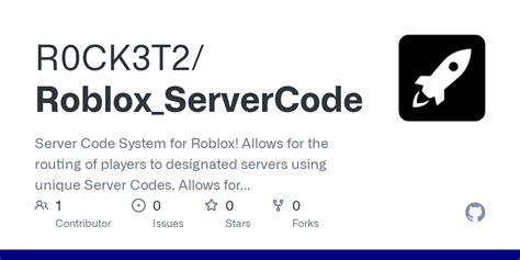 Github R0ck3t2robloxservercode Server Code System For Roblox
