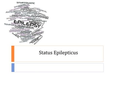 Status Epilepticus Refractory Seizures Pptx