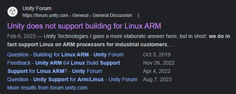 Unity Does Not Support Building For Linux ARM News General Discussion Unity Discussions