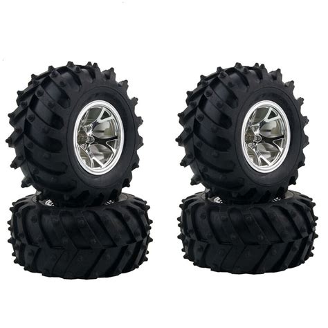 110 Rc Monster Truck Wheels Tires Set For Traxxas Stampede Grave