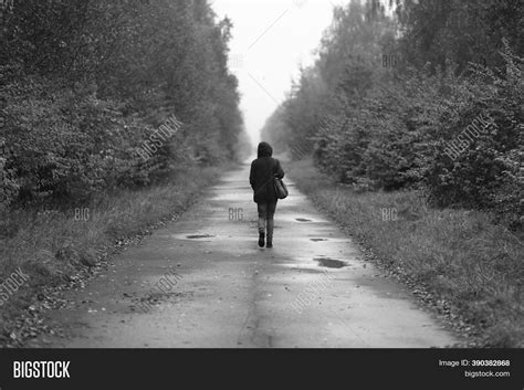 Lonely Woman Walking