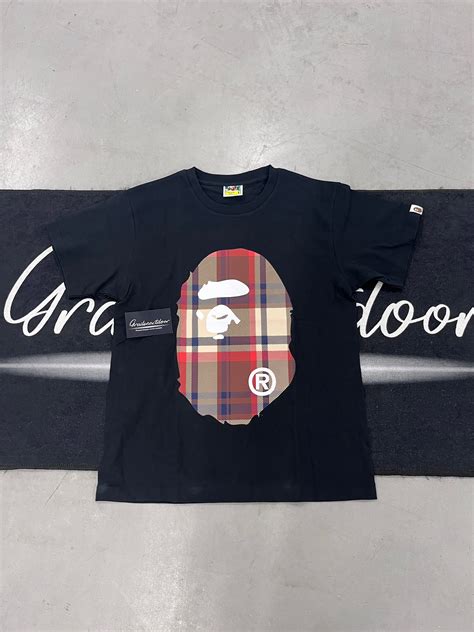 Bape Burberry Print Shirt Grails Next Door