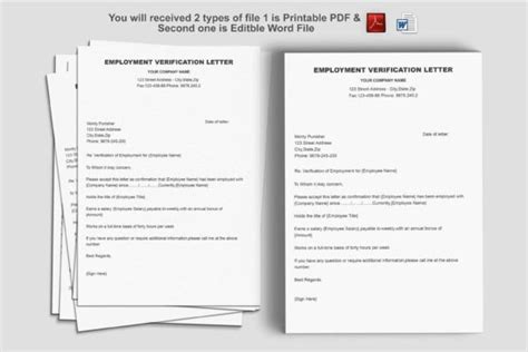 Employment Verification Form Employment Verification Form