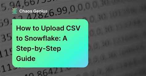 How To Import Csv To Snowflake A Step By Step Guide Rbigdata