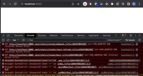 error in latest canary uncaught syntaxerror unexpected token