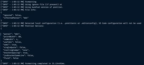 prettier doesn t send reports when there is an error in a mdx file