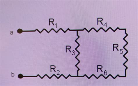 Solved A Circuit Made Up Of 6 ﻿resistors Is Shown In The