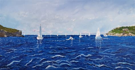 Sailing In Sydney Harbour By Monika Scheffler