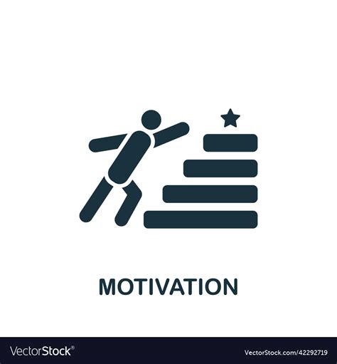 Motivation Icon Monochrome Simple Business Vector Image