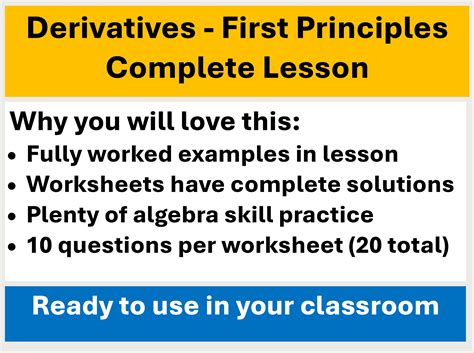Ppt Lesson 2 Derivative First Principles Harder Teaching Resources