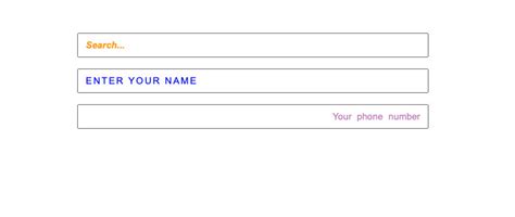 CSS Styling Inputs Placeholder Text Examples KindaCode