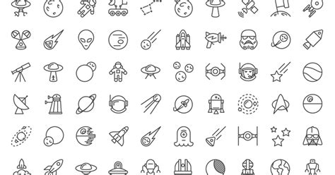 우주를 테마로 한 아이콘 15 Rwdb