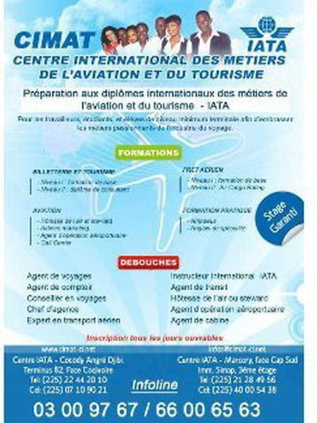 Cimat Iata Cimat Centre International Des Metiers De L Aviation Et Du Tourisme à Abidjan Viadeo