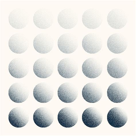 Premium Vector Round Shaped Dotted Objects Vintage Stipple Elements