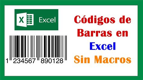 ⭐⭐⭐cómo Generar Codigo De Barras En Excel 2016 O 2019 Sin Macros