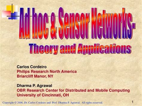Ppt Ad Hoc And Sensor Networks Theory And Applications Powerpoint