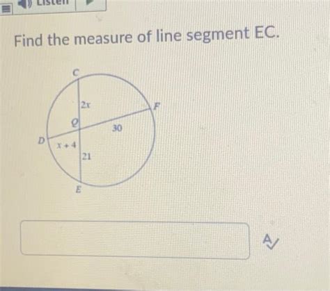 solved find the measure of line segment ec 23 f o 30 d 21