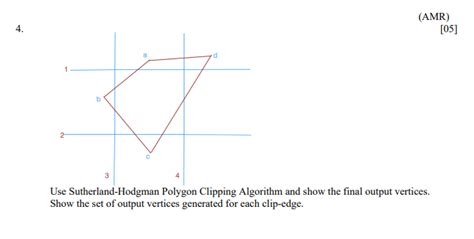 Solved Amr 05 4 A B 2 Use Sutherland Hodgman Polygon