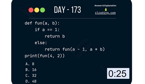 Python Coding Challenge Day 173 What Is The Output Of The Following Python Code ~ Computer