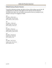 Subnet Configuration For Devices A E Practice Exercise Guide Course Hero