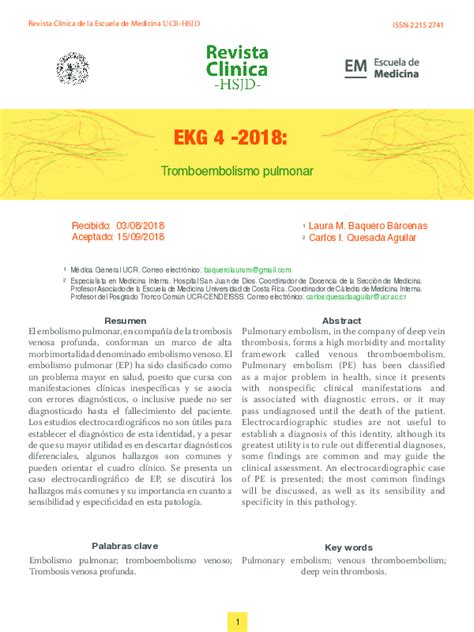 (PDF) Tromboembolismo pulmonar