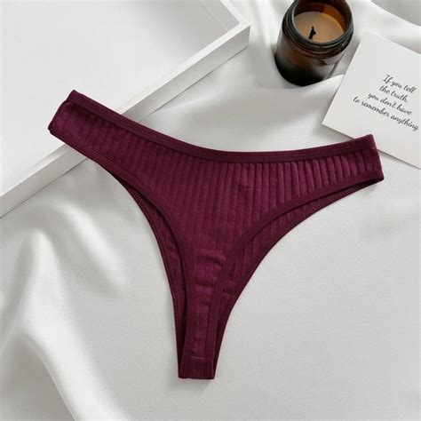 Finetoo Thongs For Women Soft Cotton Thong Sexy Low Rise T Back Underwear S Xl Comfortable