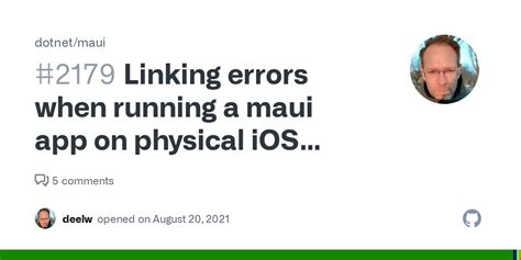 Linking Errors When Running A Maui App On Physical Ios Device