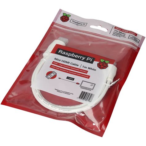 Raspberry Pi White Mini Hdmi To Standard Hdmi Cable Rapid Online