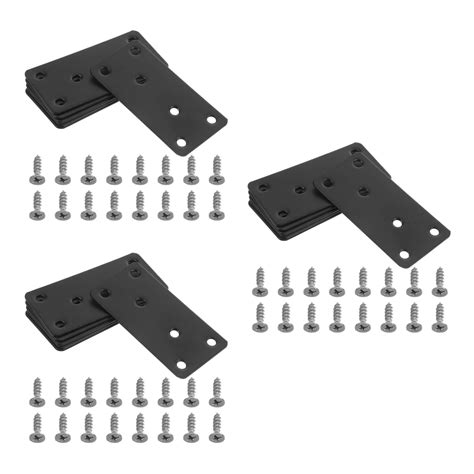 Raindrops 18 Pcs Stainless Steel Straight Corner Braces Flat Mending Plate Metal Bracket Fixing