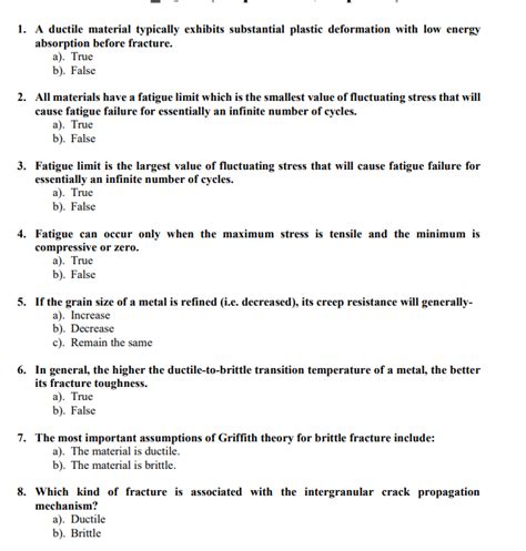 Solved 1 A Ductile Material Typically Exhibits Substantial