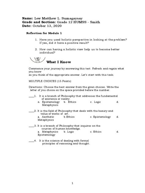 Iphp Module 2 Pdf Pdf Epistemology Metaphysics