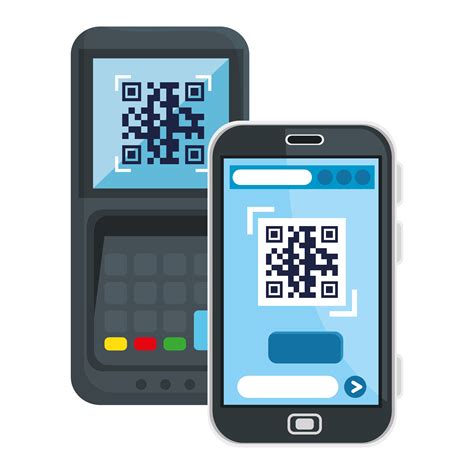 Qr Code Inside Dataphone And Smartphone Vector Design Vector Art At Vecteezy