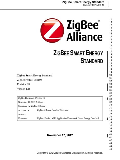 Docs 07 5356 18 0zse Zigbee Smart Energy Profile Specification Pdf