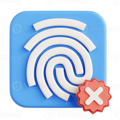 Fingerprint Error 3d Illustration 60282605 Png