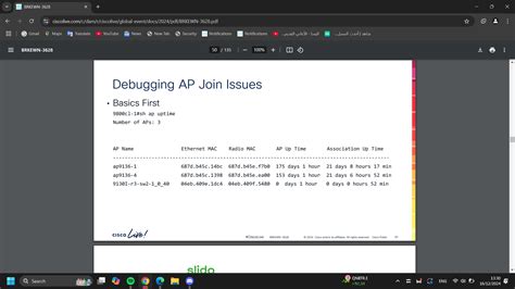 Solved Capwap Uptime For Ap In Wlc 9800 Cisco Community