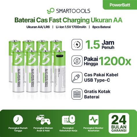 Jual Baterai Rechargeable Aa Lithium Ion Original Murah Harga Diskon Mei 2024 Blibli Com