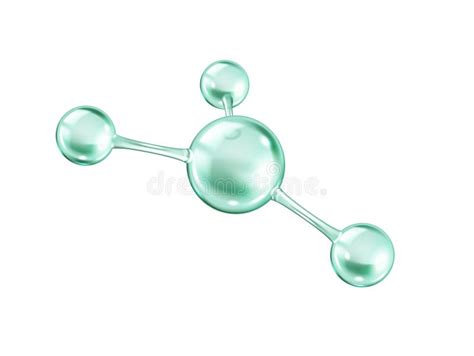 Green Collagen Molecular Structure Vector Illustration Stock Vector Illustration Of