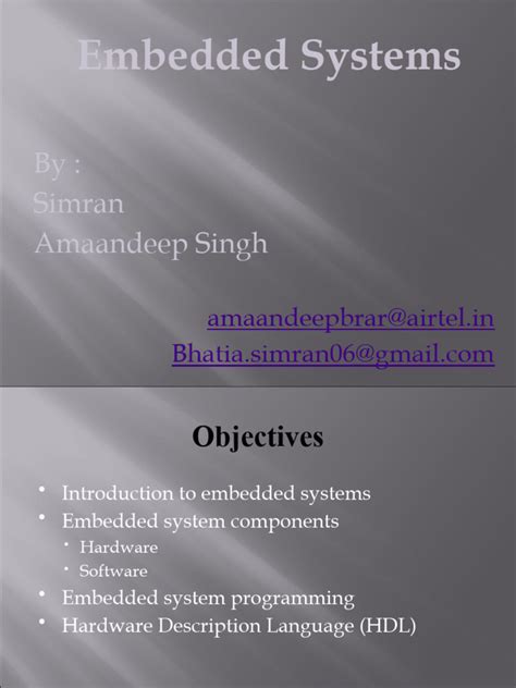 embedded system 6907603 powerpoint pdf embedded system microprocessor