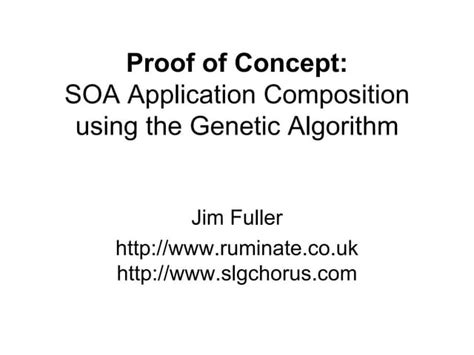 Implementing The Genetic Algorithm In Xslt Poc Ppt