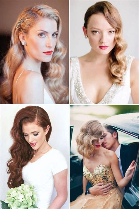Retro Wedding Hair Long Wedding Hair 60s Style Retro Waves Wedding