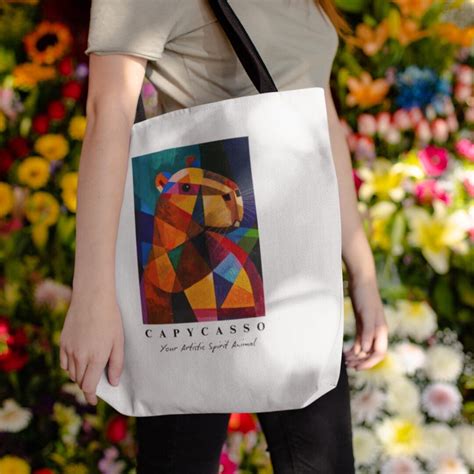 Capycasso Ii Capybara Tote Bag Picasso Inspired Bag Artistic