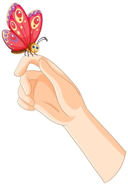 How To Draw A Hand Holding A Butterfly