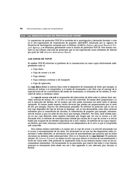 tcp ip pdf protocolos de internet red de computadoras