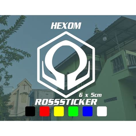 Jual Cutting Sticker Logo Hexom Stiker Timbul Logo Hexom Shopee
