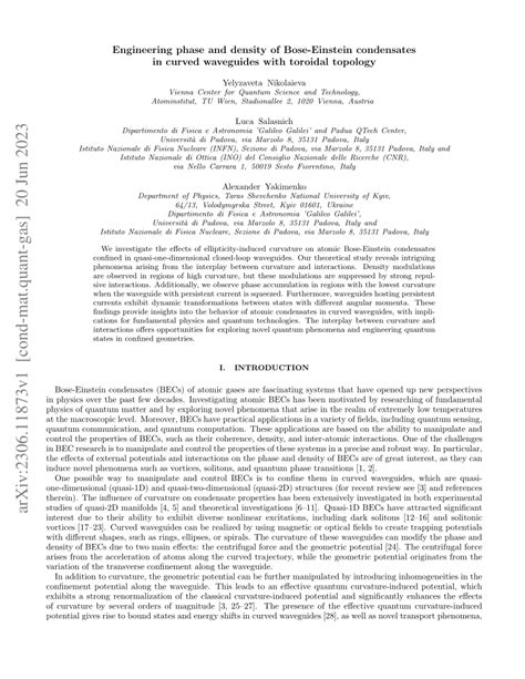 Pdf Engineering Phase And Density Of Bose Einstein Condensates In