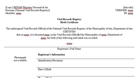 Guatemala Renap Birth Certificate Resourcery