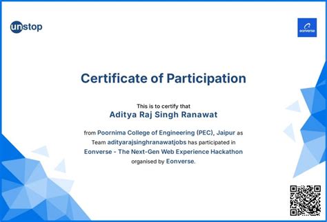 Hackathon Webdevelopment Eonverse Unstop Techevent Aditya Raj Singh Ranawat