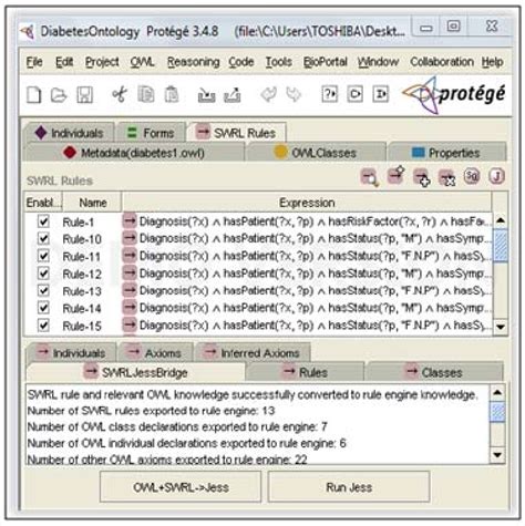 the interface of jess s swrl rule based reasoning engine download